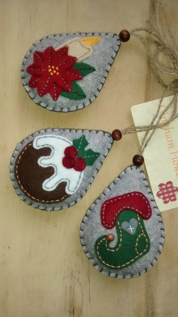 30 ideas fantásticas de manualidades de fieltro para Navidad 【TOP 2022 ...